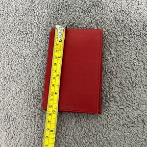 Coach | Bags | Coach Leather Red Checkbook | Poshmark